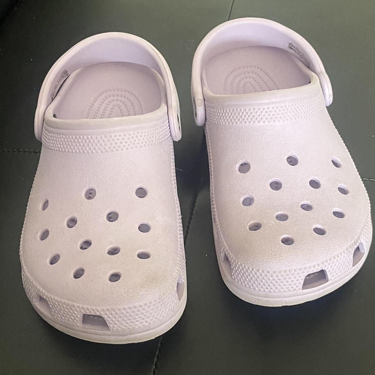 purple crocs! size is women’s 7 (men’s 5) they... - Depop