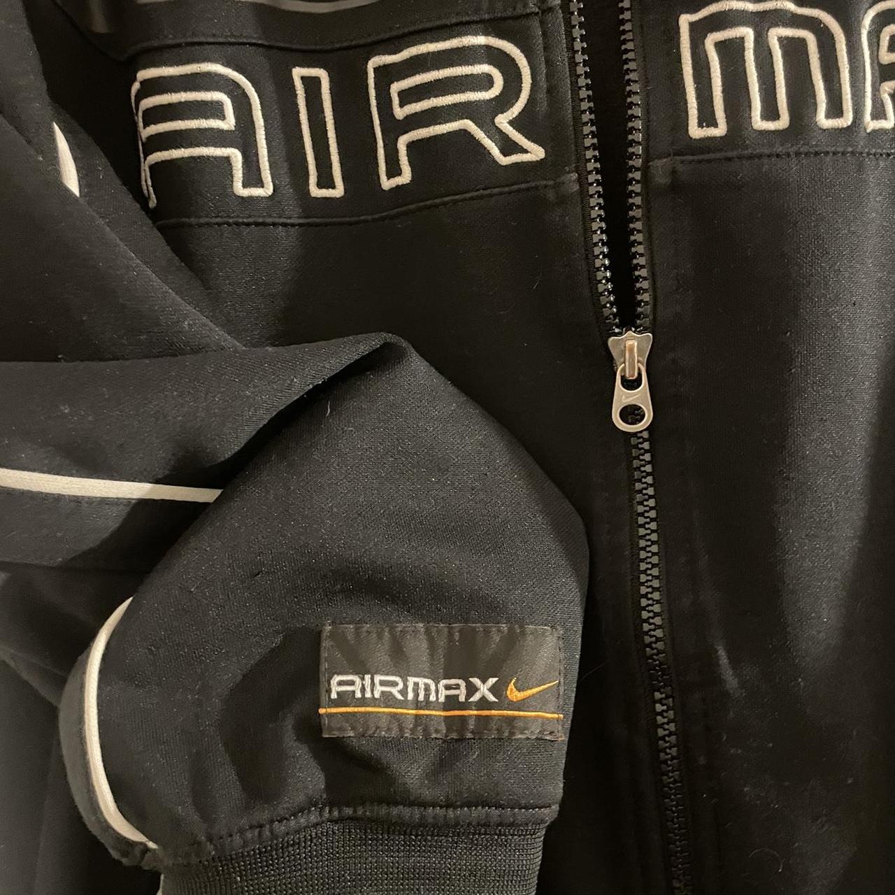 Nike airmax black and white track jacket. Zip up... - Depop