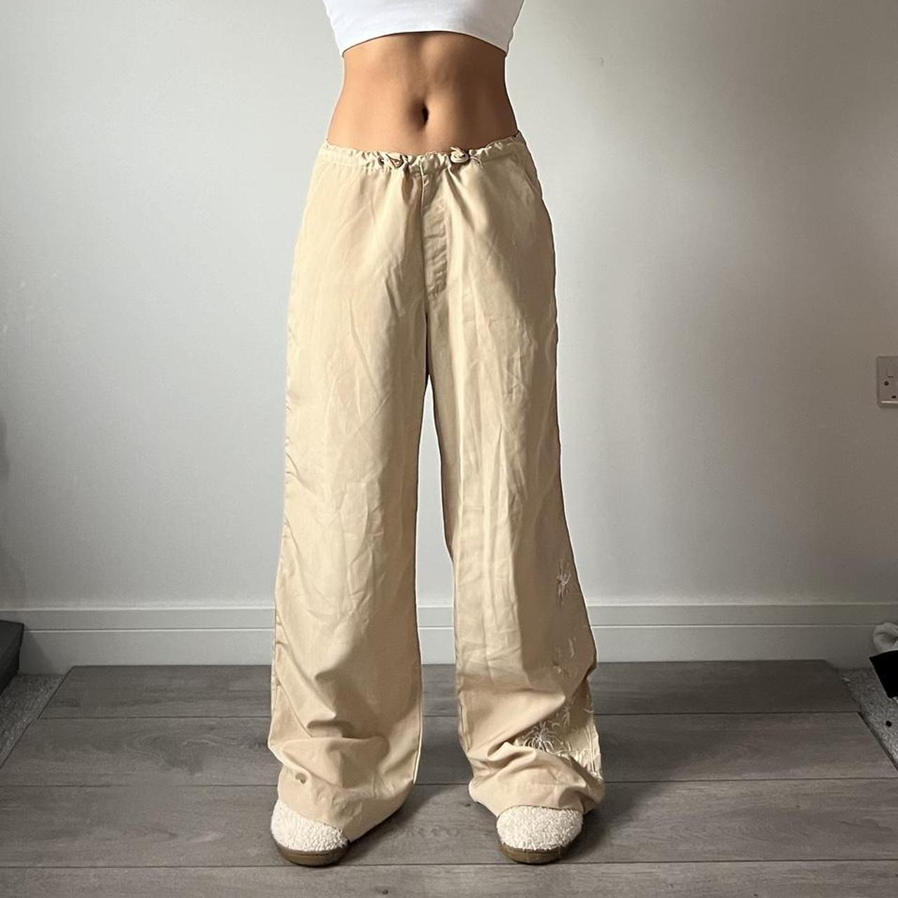 Y2K 2000s high rise parachute x cargo utility combat... - Depop