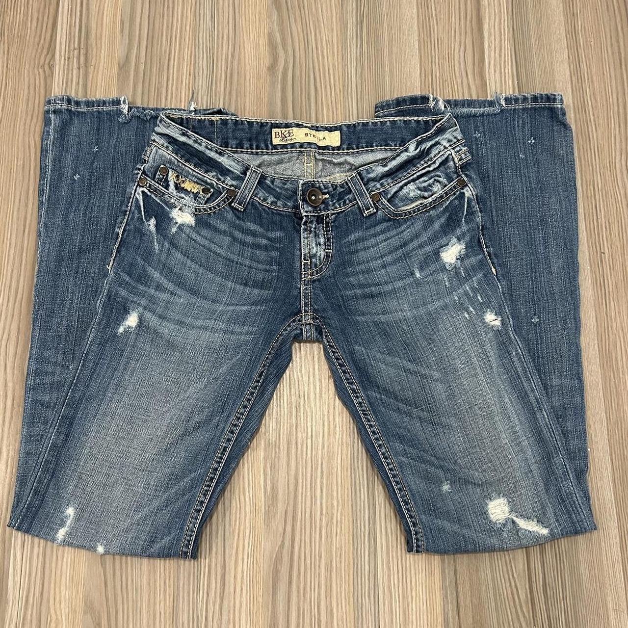 SUPER low rise waisted flare jeans 6 inch low... - Depop