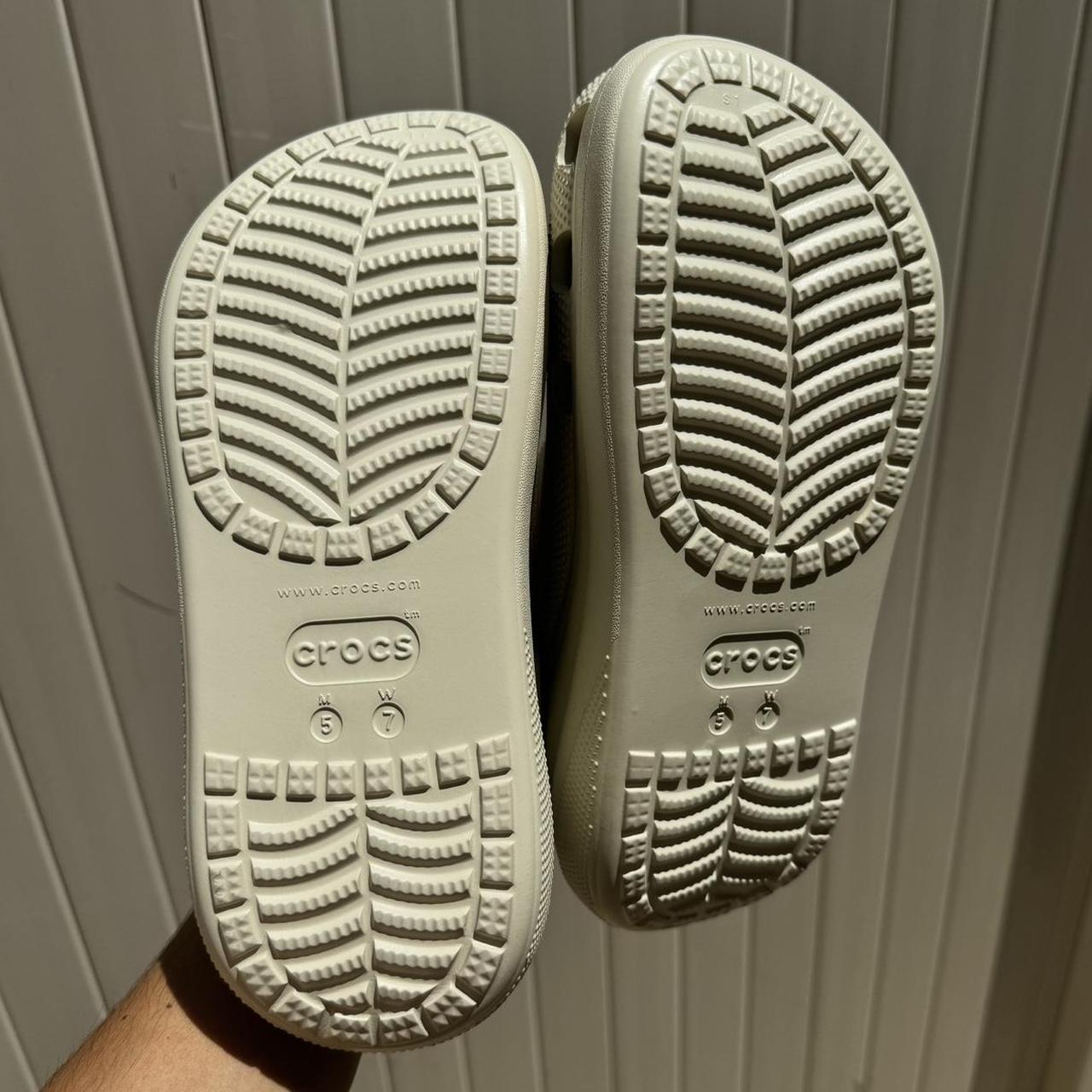 2022 Platform Crocs Classic Clog - cream and white... - Depop