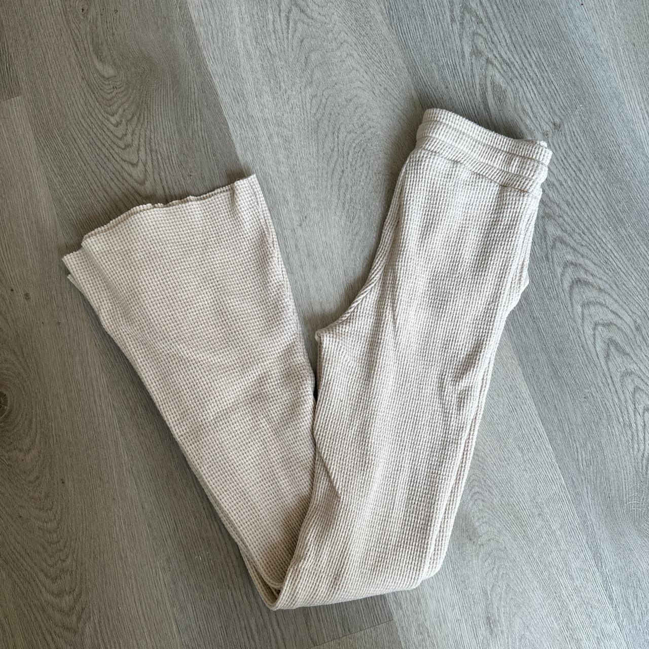 AE American Eagle Waffle Super High-Waisted Flare... - Depop