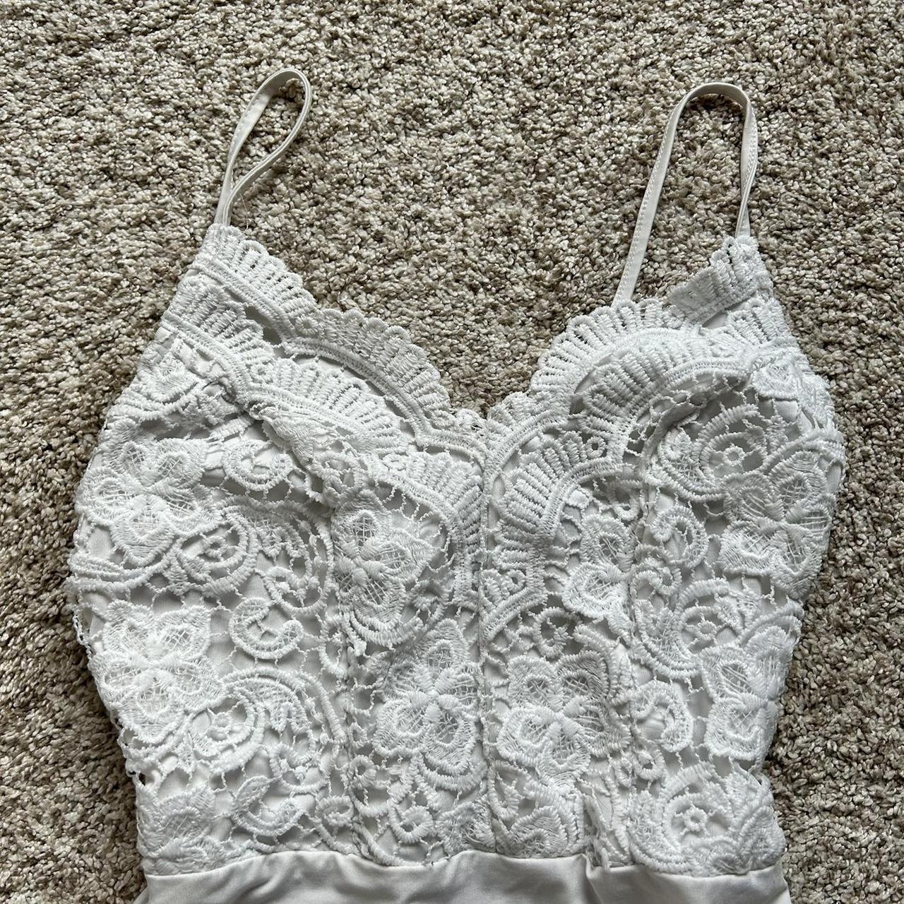 White Lace Bodysuit🤍 Sooo flattering, such a good... - Depop