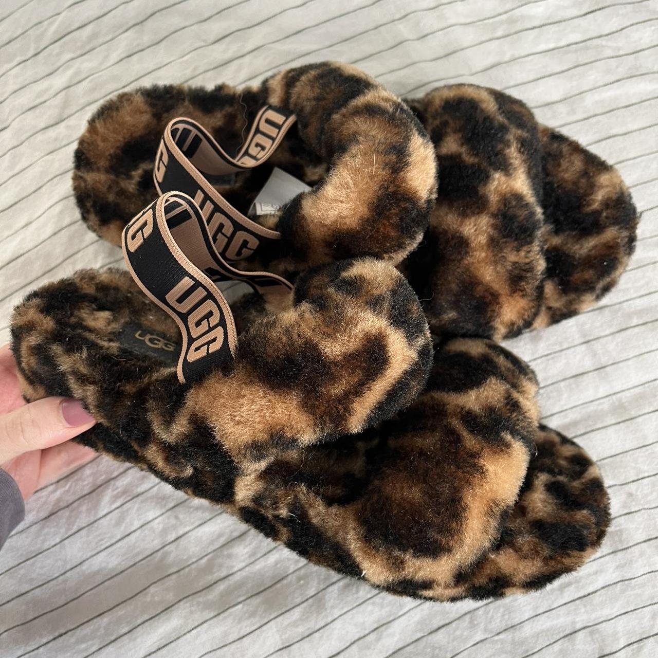 UGG OH YEAH LEOPARD PRINT SLIDE SIZE AU8/ EU39/... - Depop