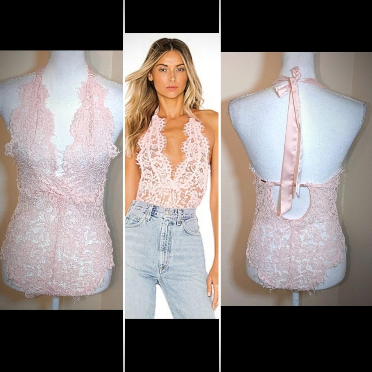 Bluebella Women's Pink Bodysuit | Depop
