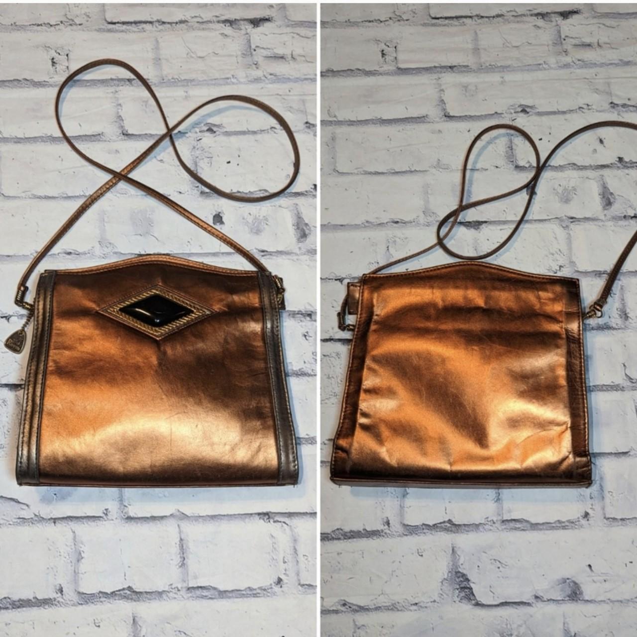 Vintage Reem leather metallic western purse Height:... - Depop