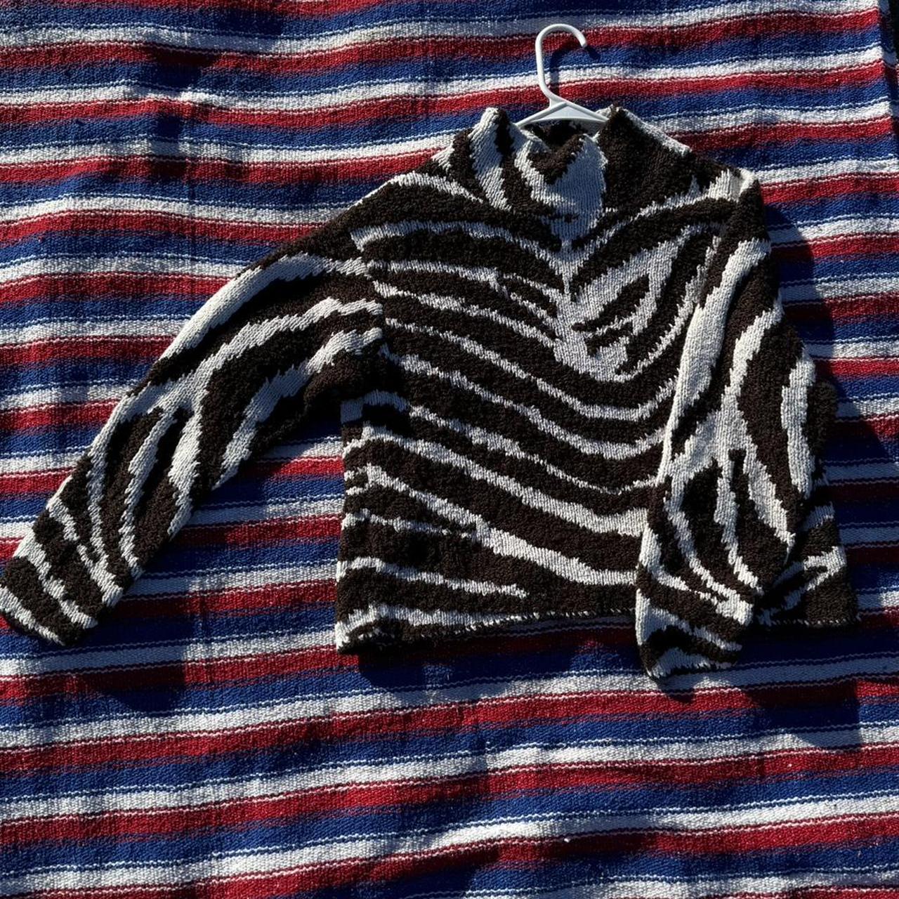 Knitted brown skeleton sweater - Depop