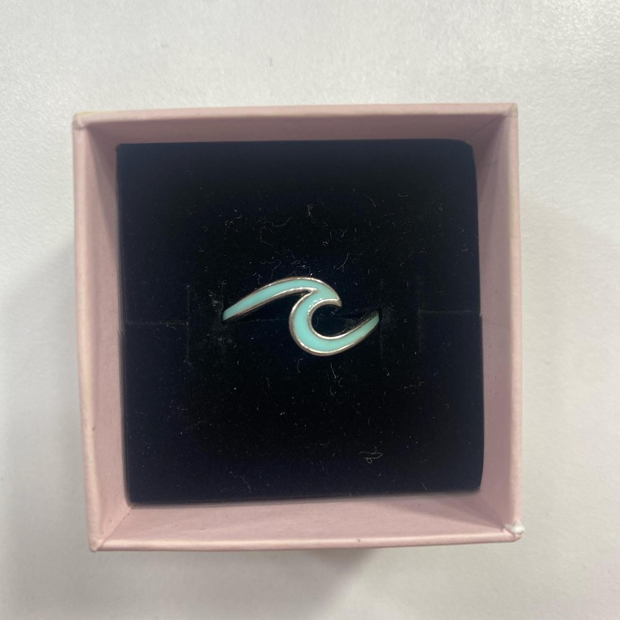 Blue wave ring from Pura Vida. Good condition, the... - Depop