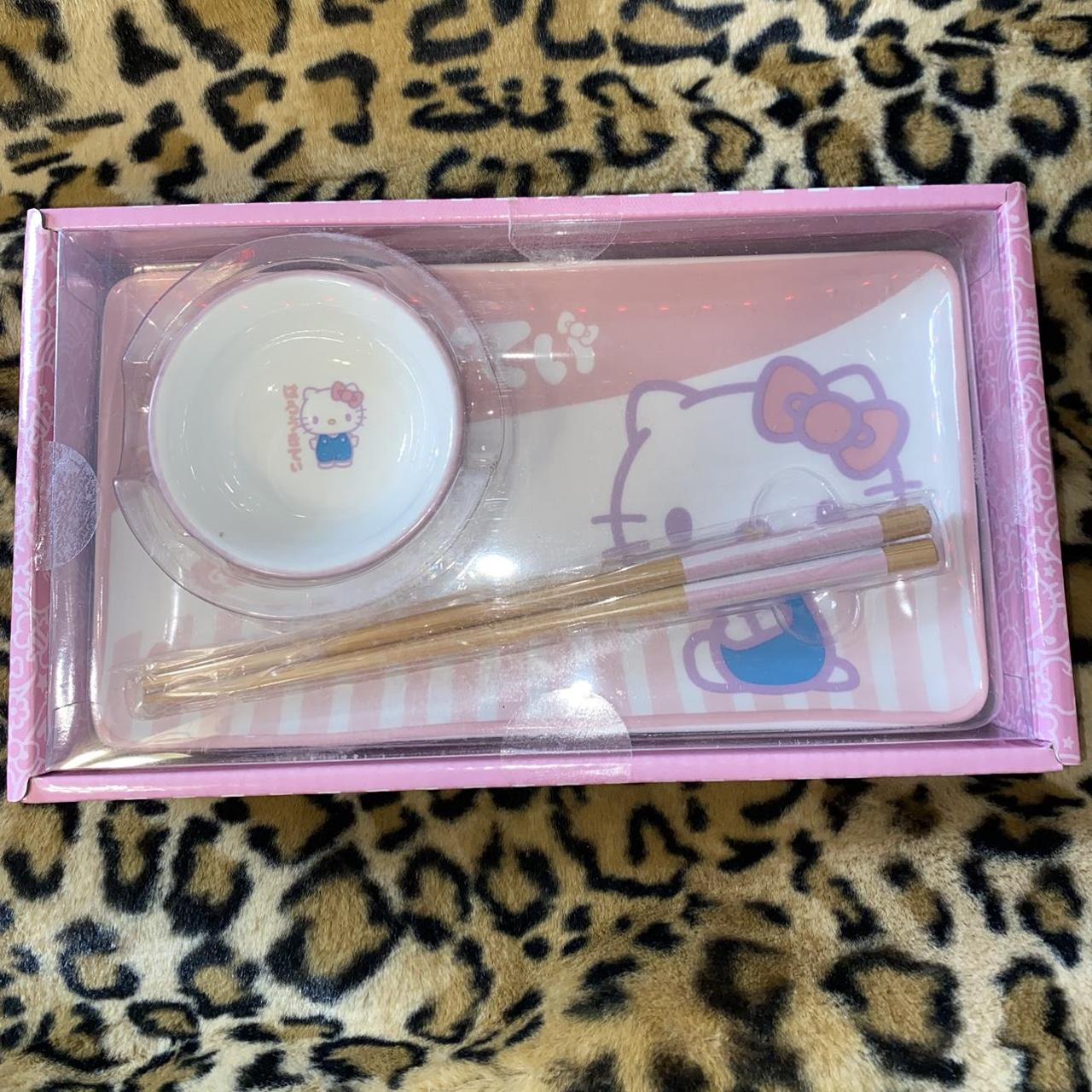 🌸HELLO KITTY DISH SET W/ CHOPSTICKS🌸 BRAND... - Depop