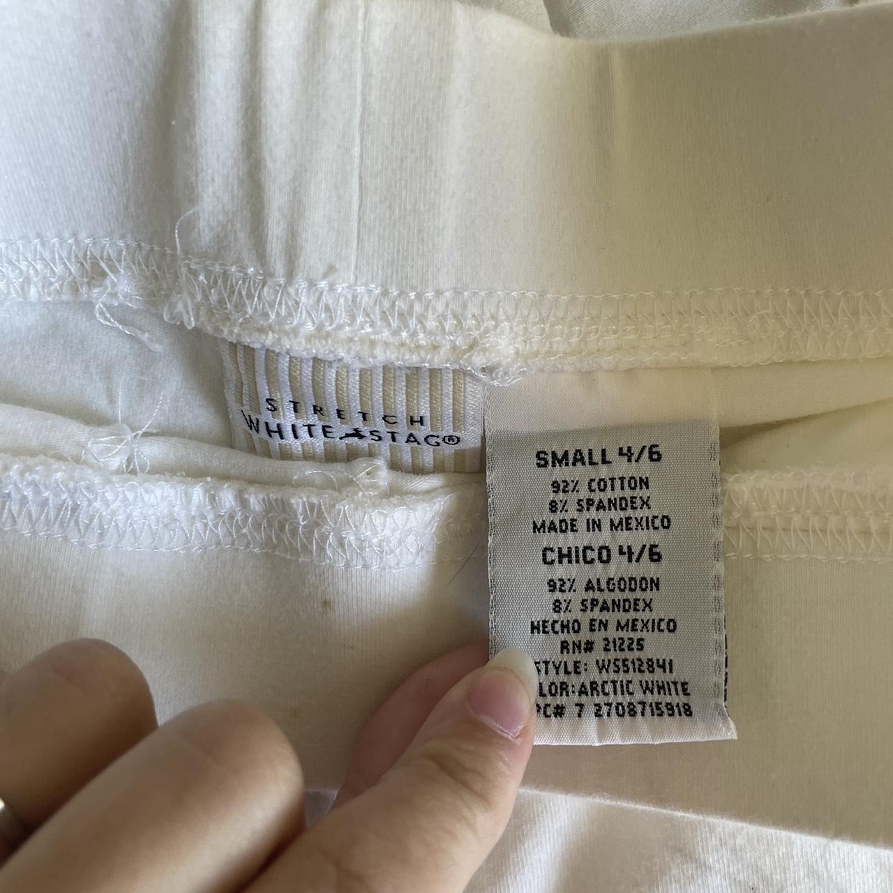 stretch white stag wide leg pants, super comfy and... - Depop