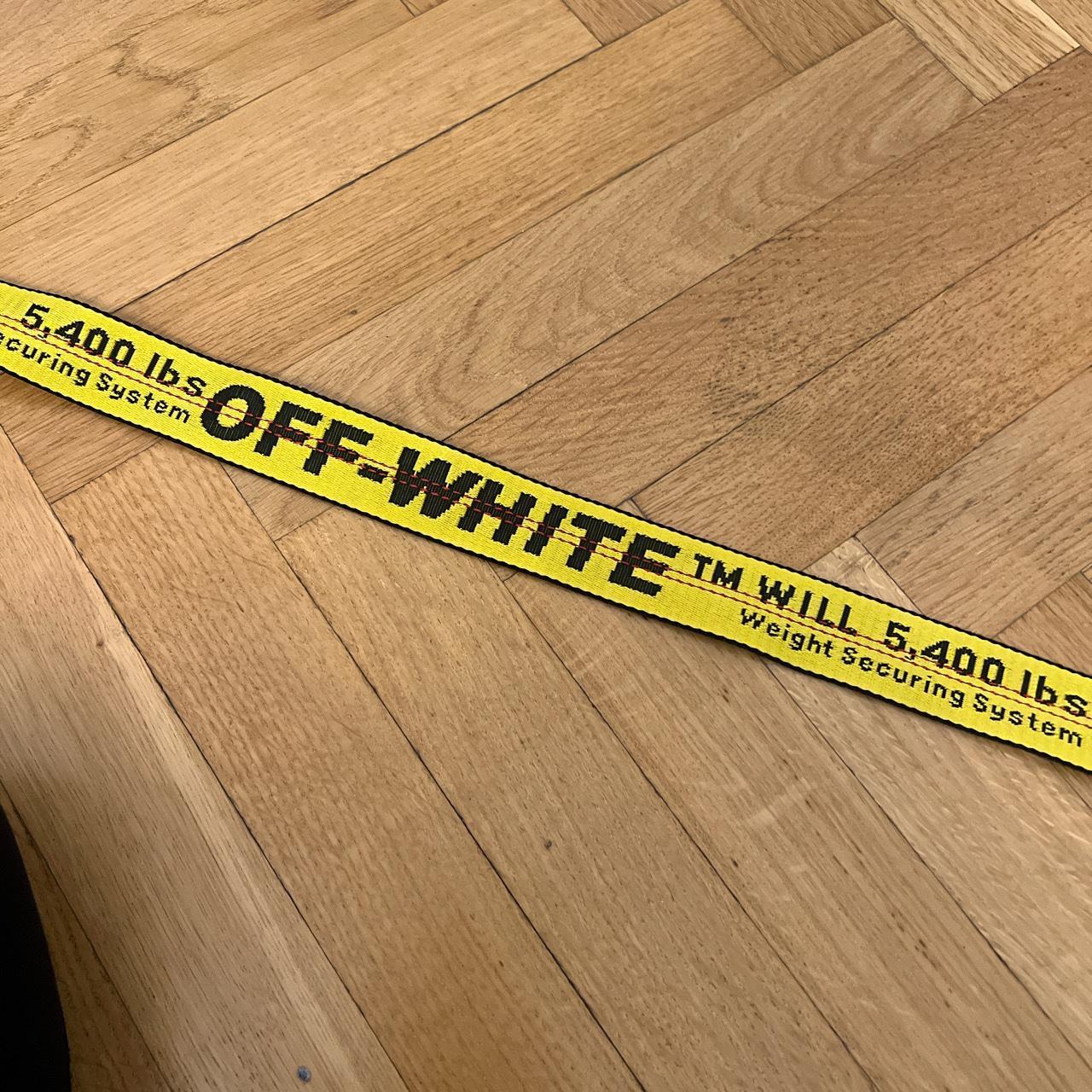 Off-White Yellow Classic Industrial Belt. One Size... - Depop