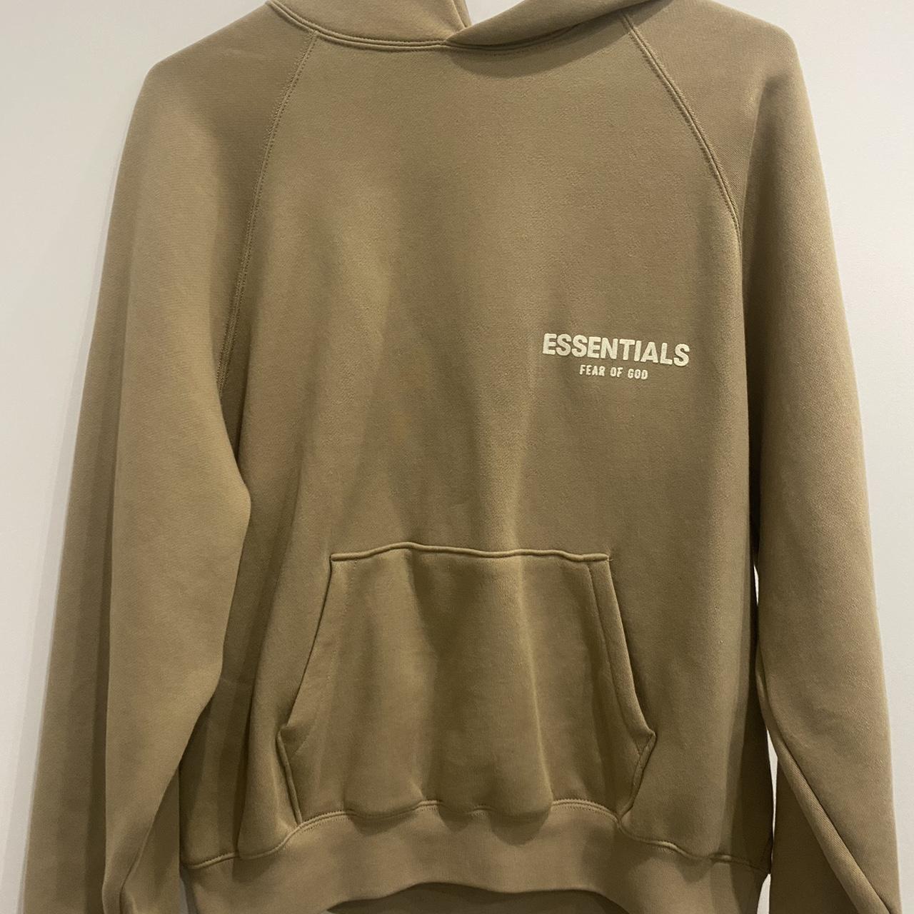 Essentials Tan Cotton Hoodie XS Never been worn RRP... - Depop