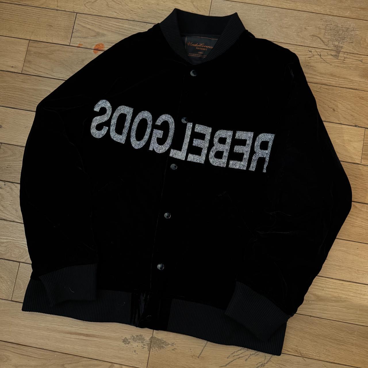 undercover rebelgods black velour jacket -used but... | Depop