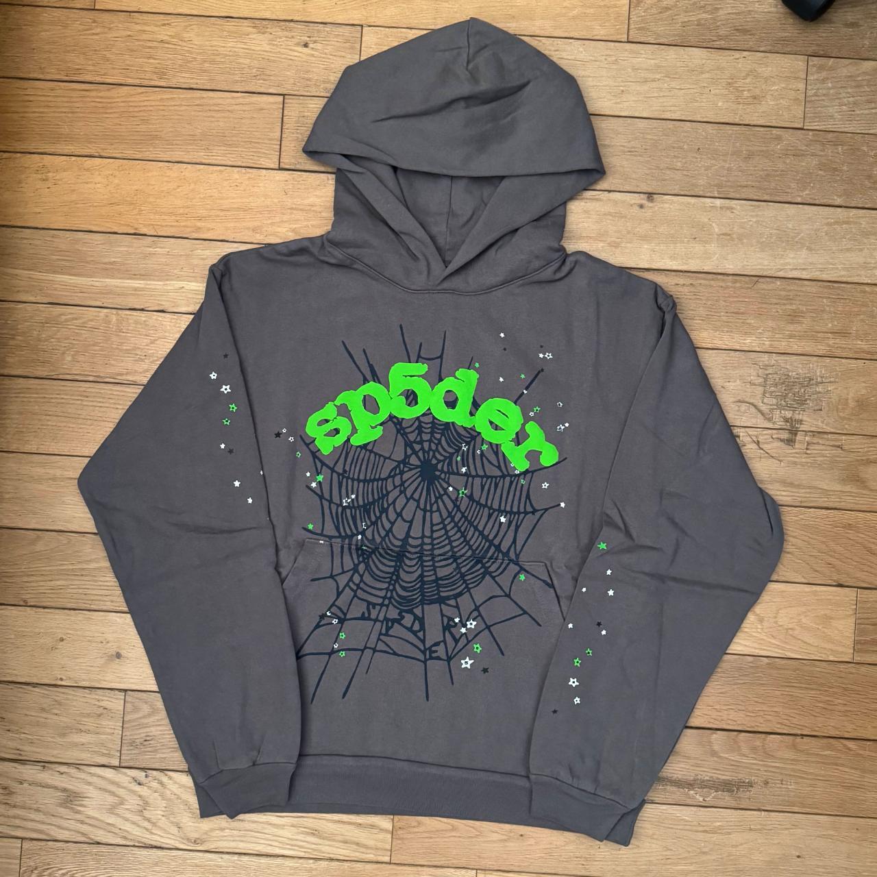 sp5der wait web hoodie slate grey -brand new with... | Depop