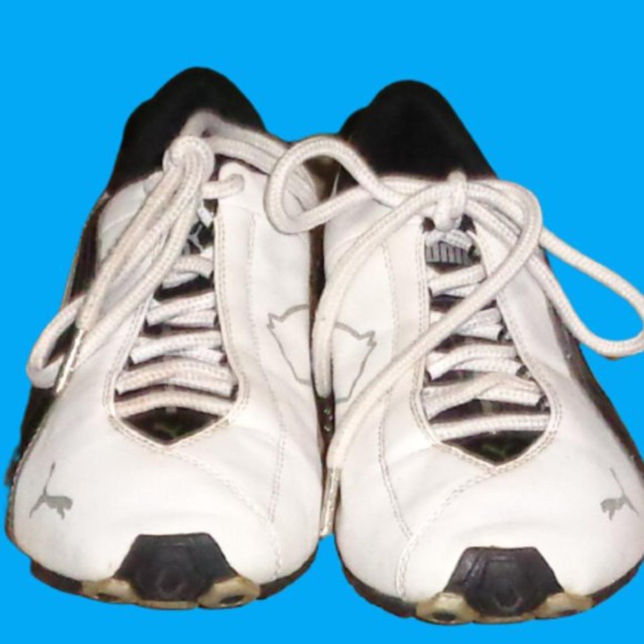 Puma Cell White Black Lace Up Sneakers Shoes Womens... - Depop