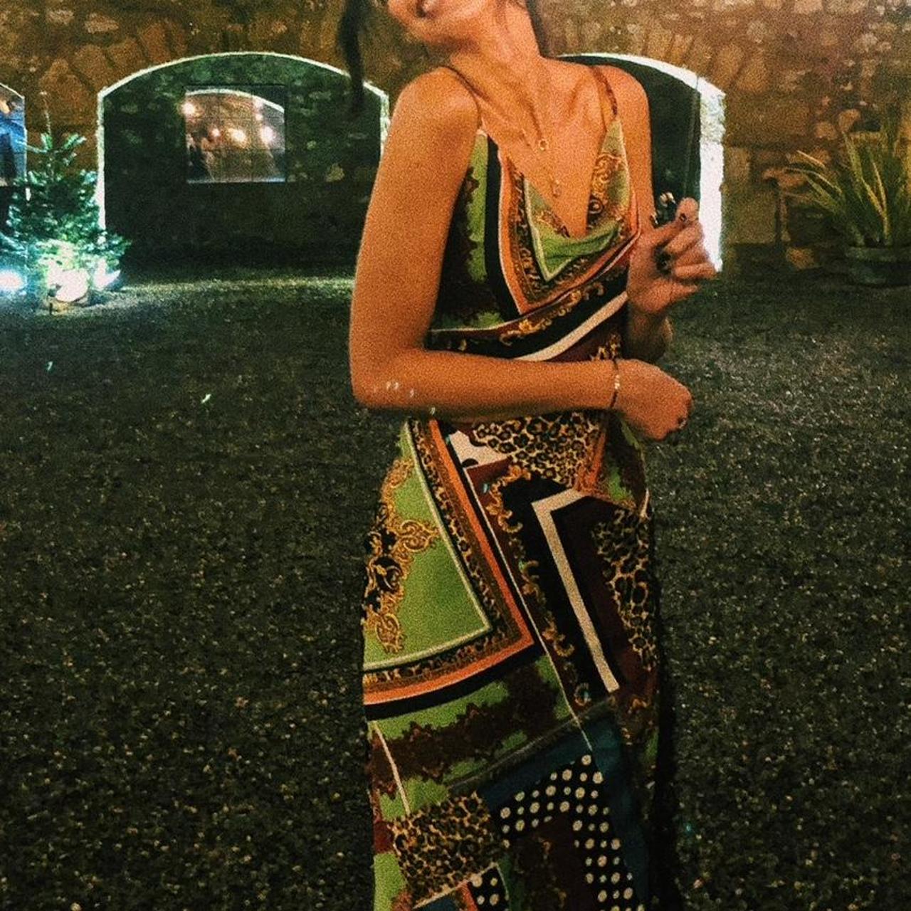 GORGEOUS MULTI-PATTERN DRESS 🌸 Flattering cut with... - Depop