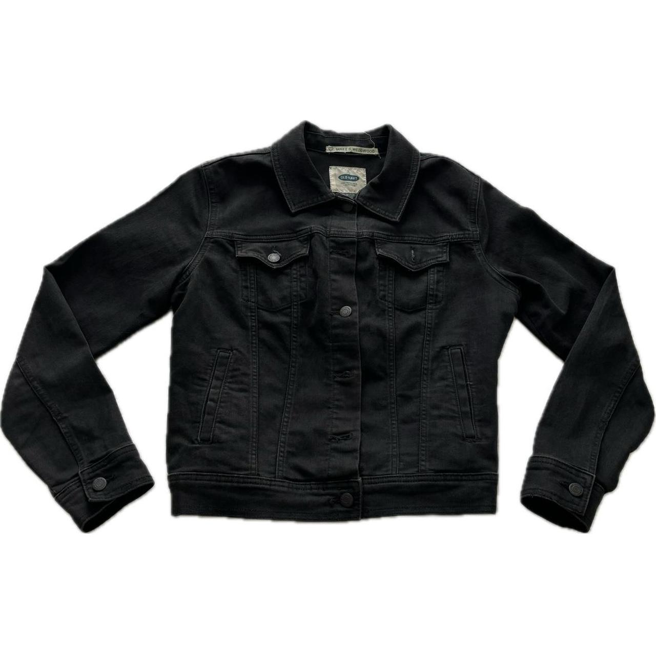 Denim jacket Old navy Black flattering style Size M - Depop