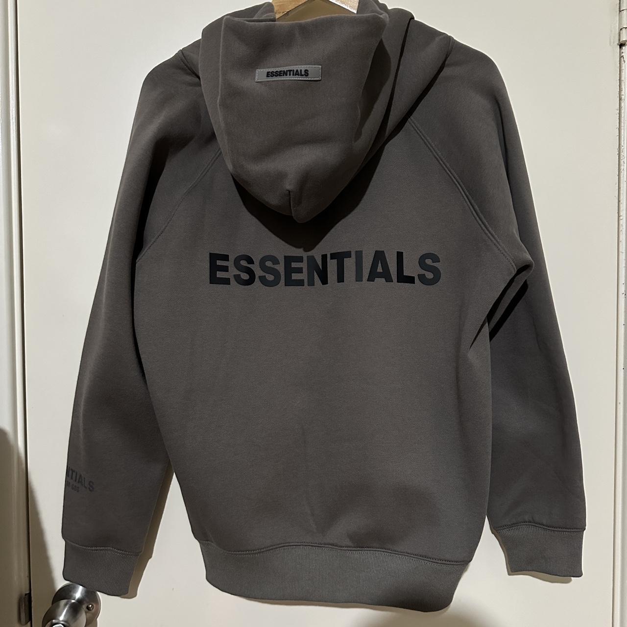 Fear of God Essentials Brown/Smoke Zip Up... - Depop