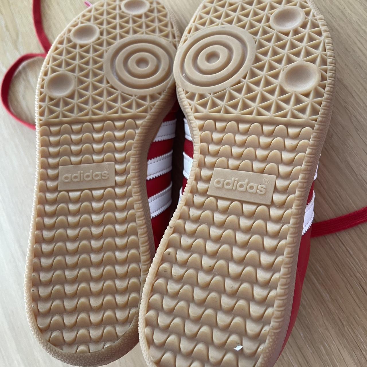 Red Adidas Samba trainers #AdidasSamba - like new AU... | Depop