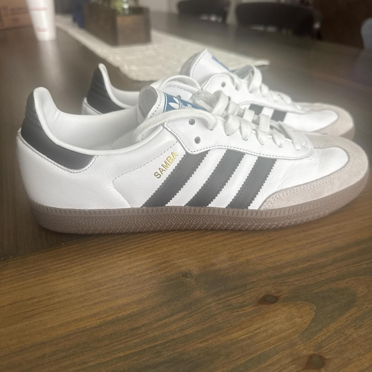 Adidas Sambas Black and White Size Mens 9 Worn... | Depop