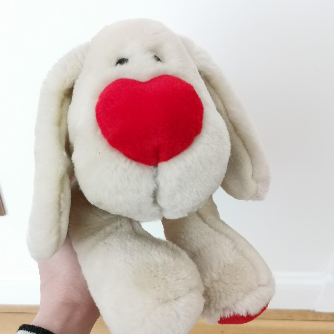 Gorgeous super soft puppy soft toy with hearts on... - Depop