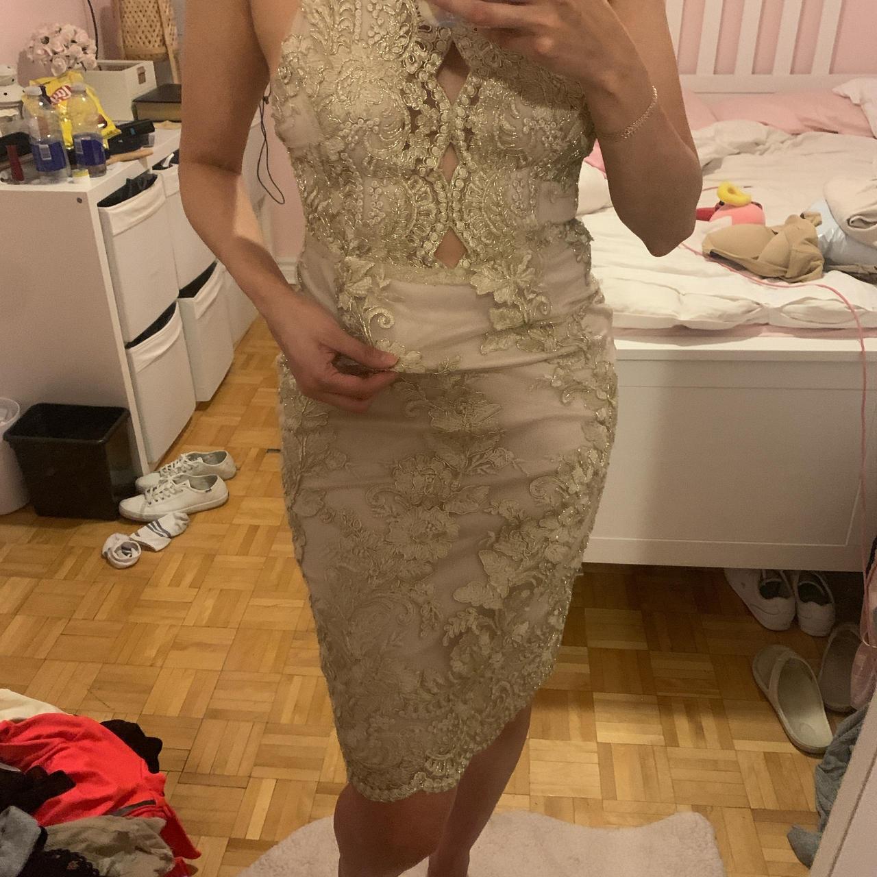 Dennis Maglic Golden Dress💎 Size L but fits more... | Depop