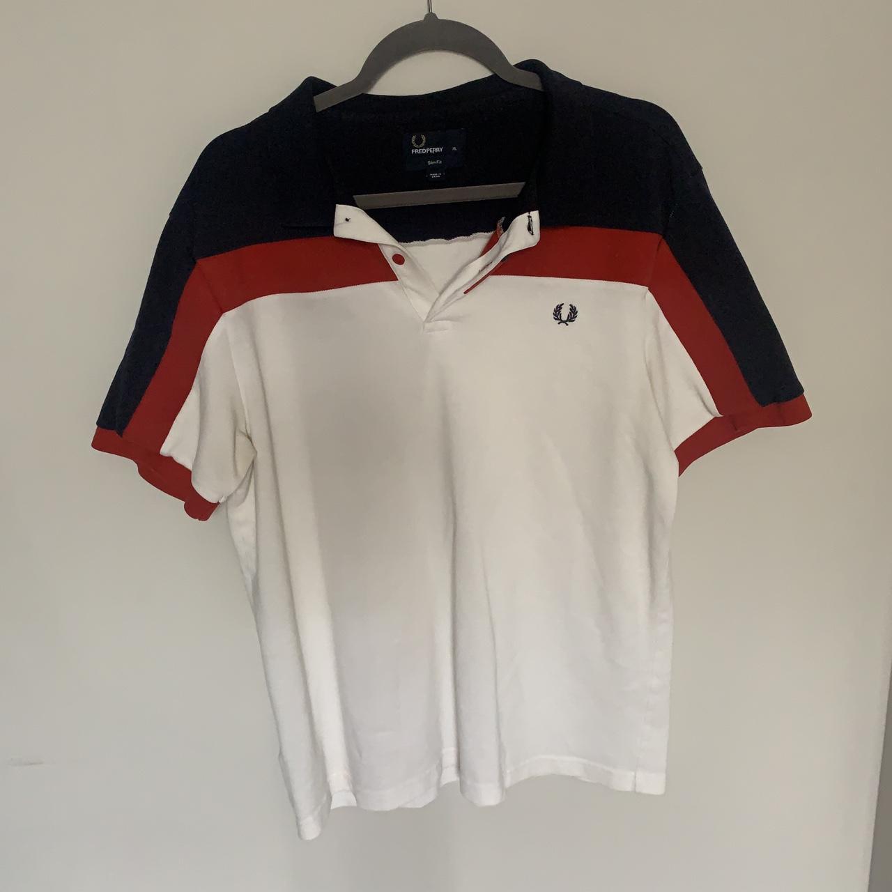 Fred perry XL. perfect for 4th of July. Slim fit. - Depop