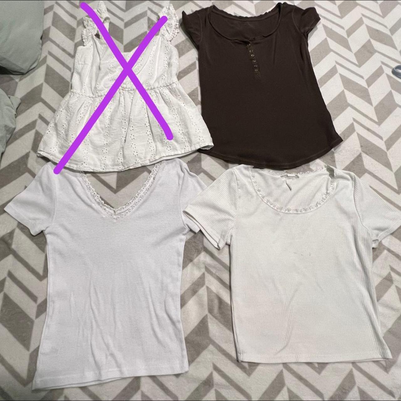 random shirts all size M $10 each pls dm which... - Depop