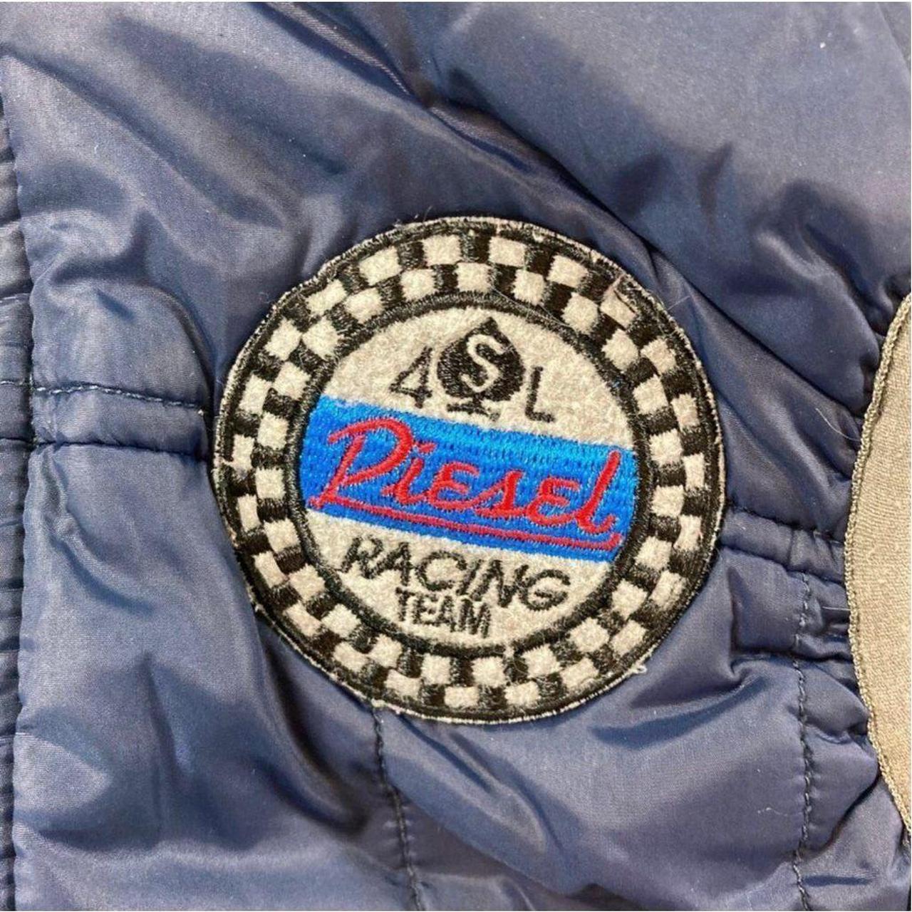 Diesel Kids Blue Racing Team Patch Full Zip Vest... - Depop