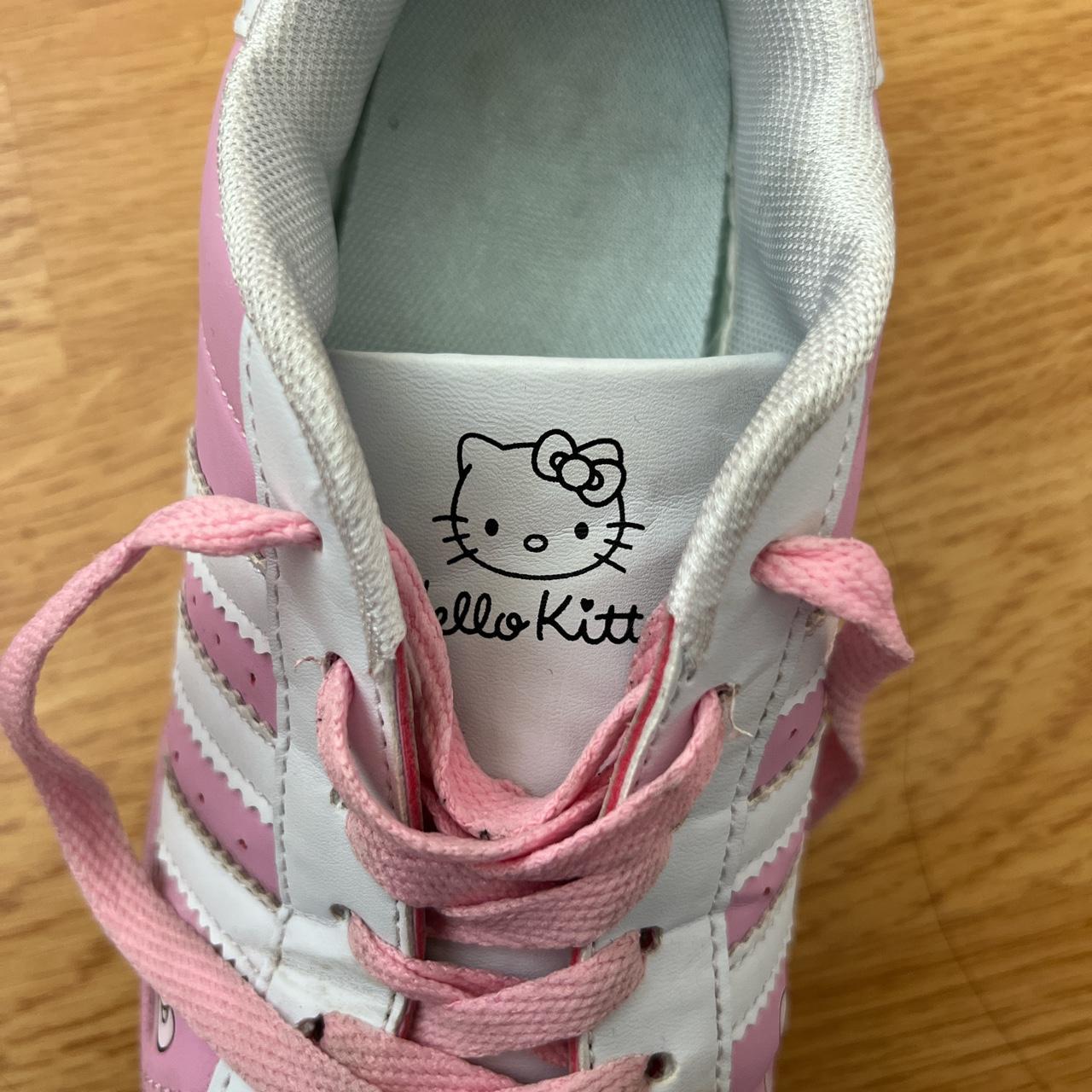 hello kitty sanrio adidas inspired shoes worn a few... - Depop