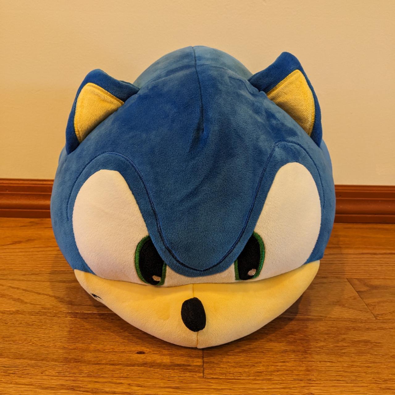 Sonic the Hedgehog Face Head Squishy Plush Large... - Depop