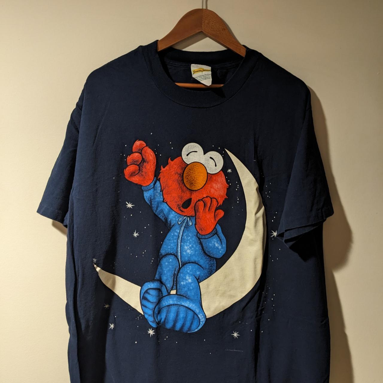 Vintage 90s Elmo Sesame Street Moon Goodnight Glow... | Depop