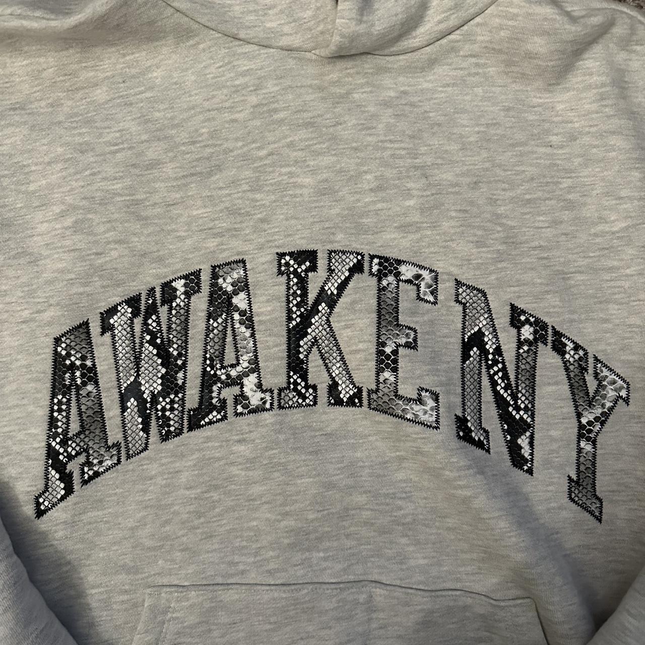 Awake NY Python Appliqué Hoodie Grey, size M Worn... | Depop