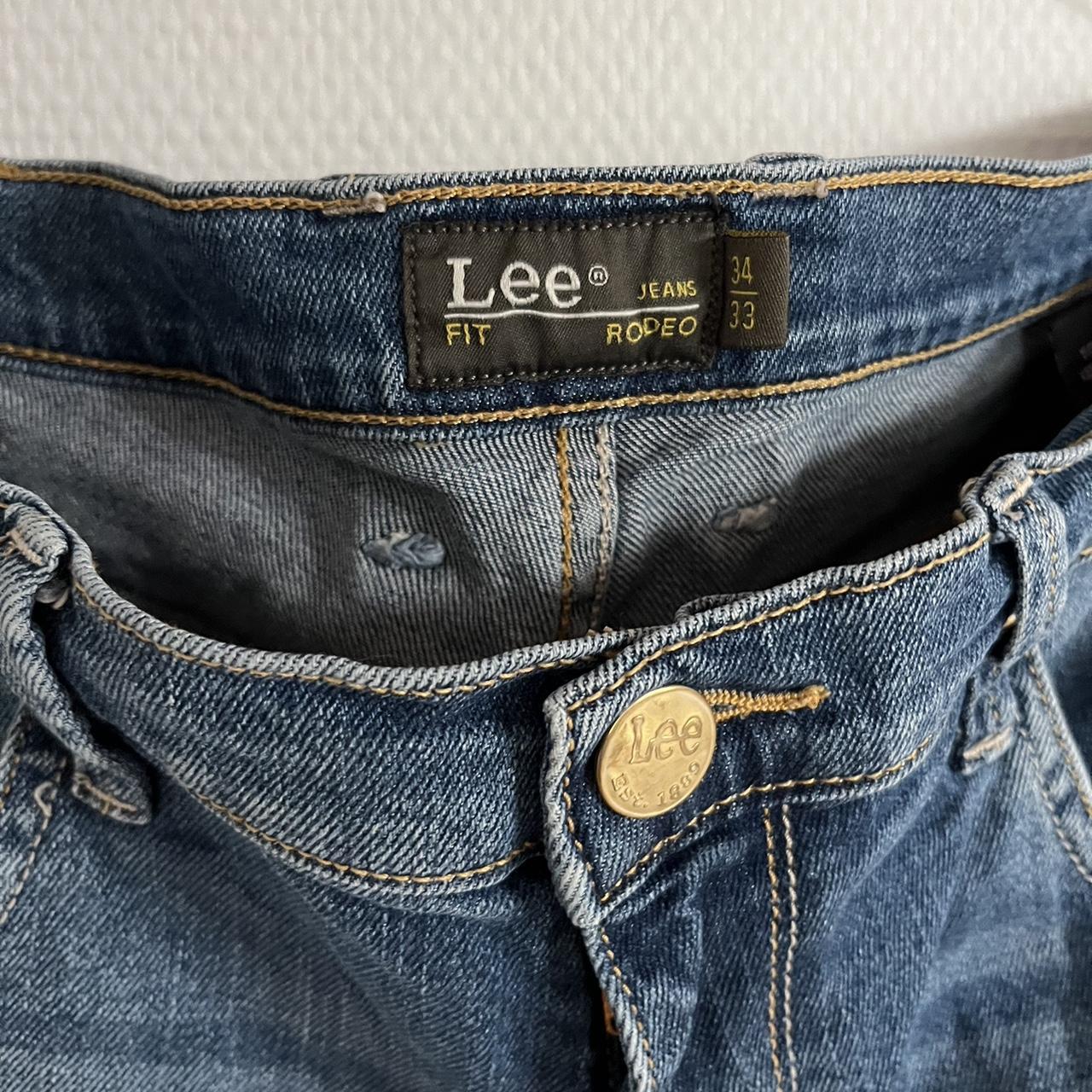 Perfect vintage Lee denim jeans in a cool vintage... - Depop