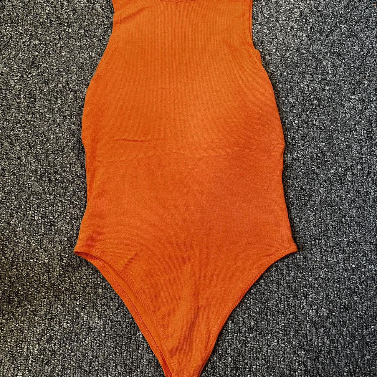 Places + Faces Women's Orange Bodysuit | Depop