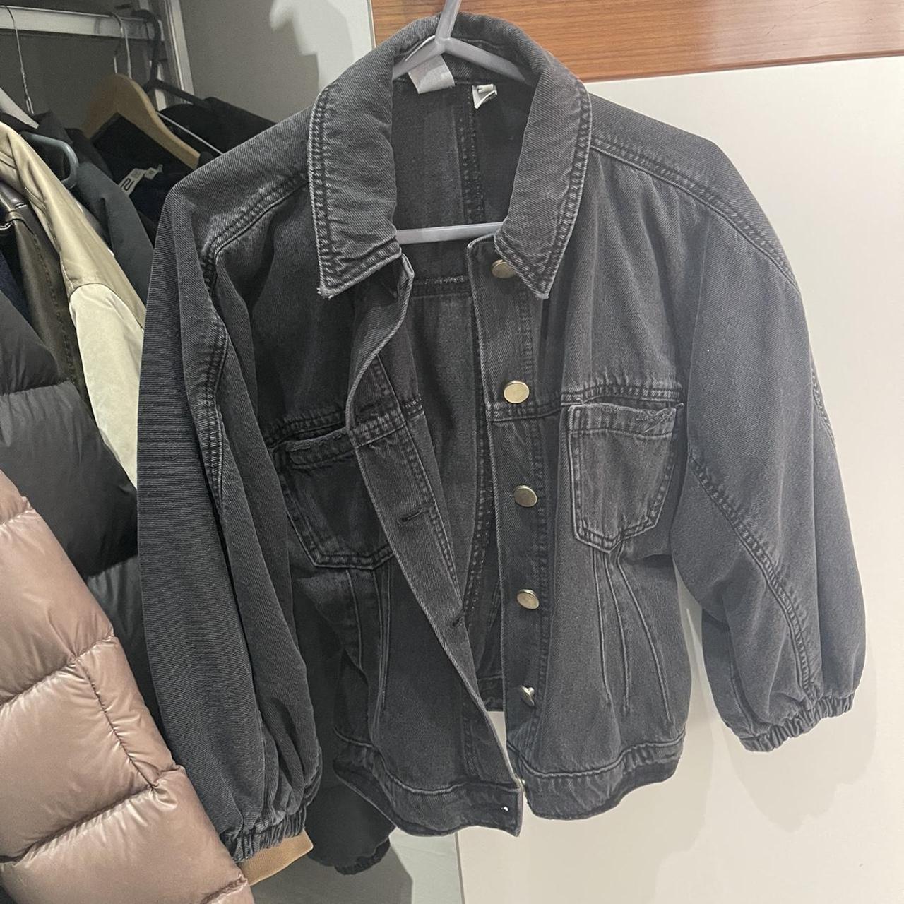 RIVER ISLAND black denim jacket - perfect... - Depop