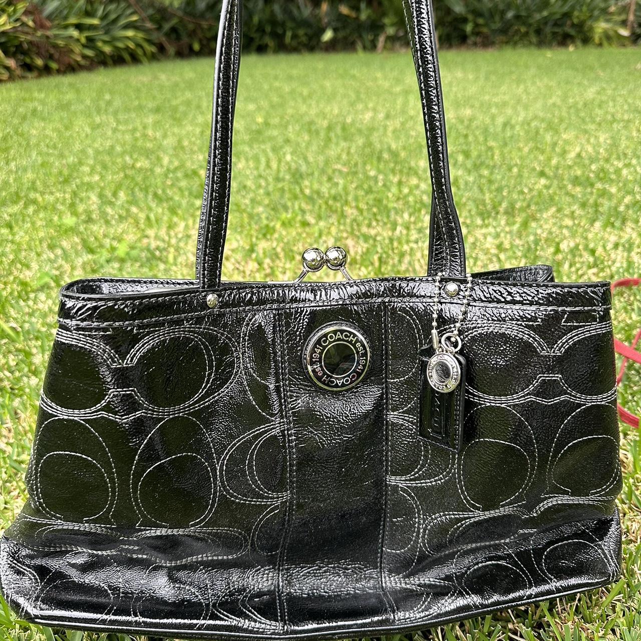 Coach Leather Black Shoulder Bag #coach #oroton... - Depop