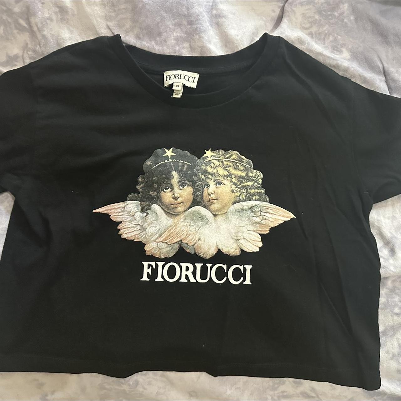 Fiorucci Angels Crop Tee Super cute black crop top... - Depop