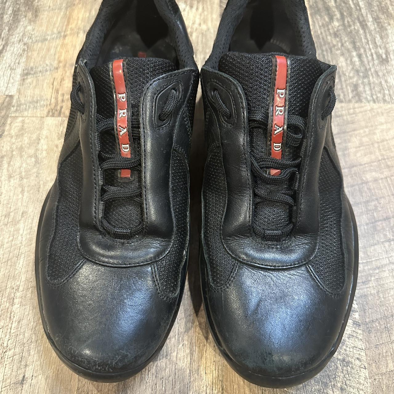 Prada America’s Cup All Black Sneakers Designer... - Depop