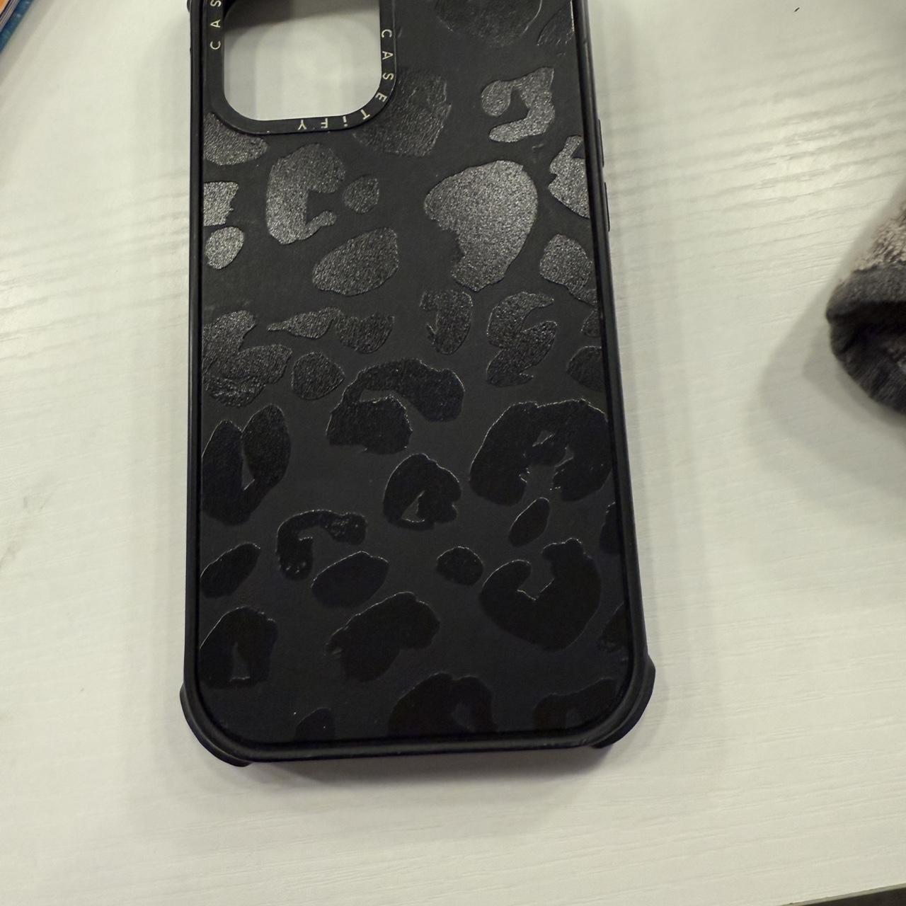 Castify Black and grey leopard print phone case for... | Depop