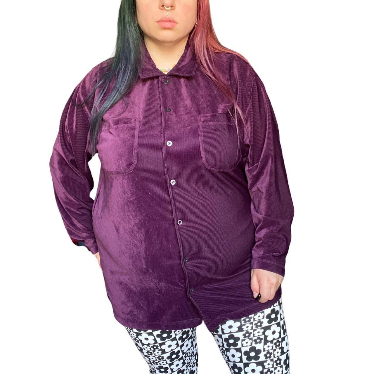 White Stag vintage y2k velvet corduroy collared... - Depop