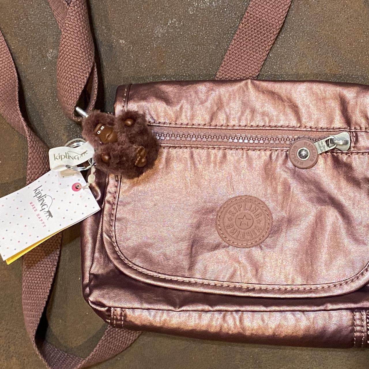 Kipling sabian mini crossbody bag in rosegold... - Depop