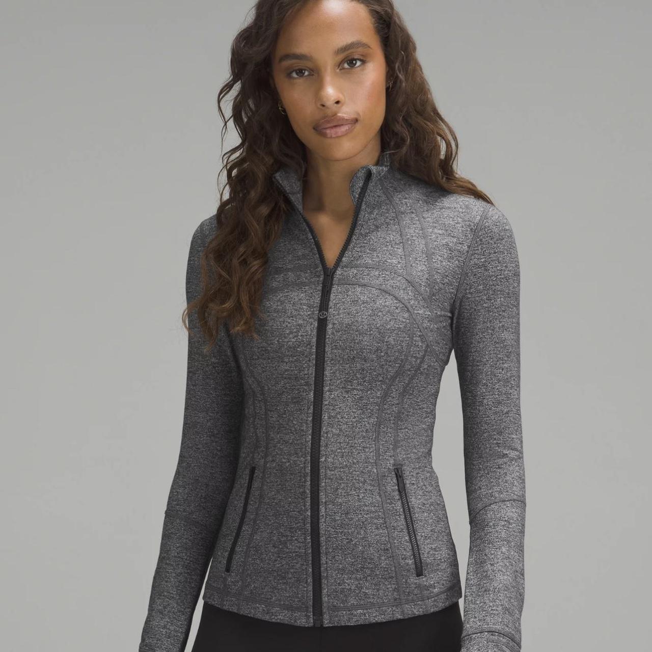 Heathered black gray lululemon define jacket so cute... - Depop
