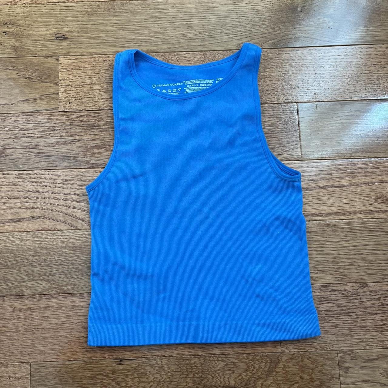 Primark Women's Blue Crop-top | Depop