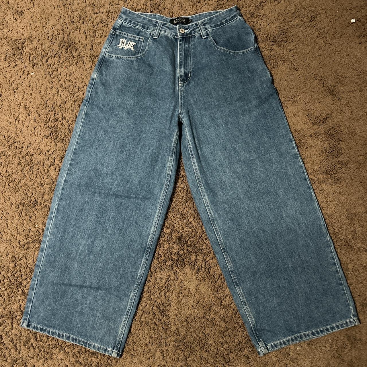 ‼️BLUE WIDE LEG GLOE X ANGEL CUTLASS COLLAB THESE... | Depop