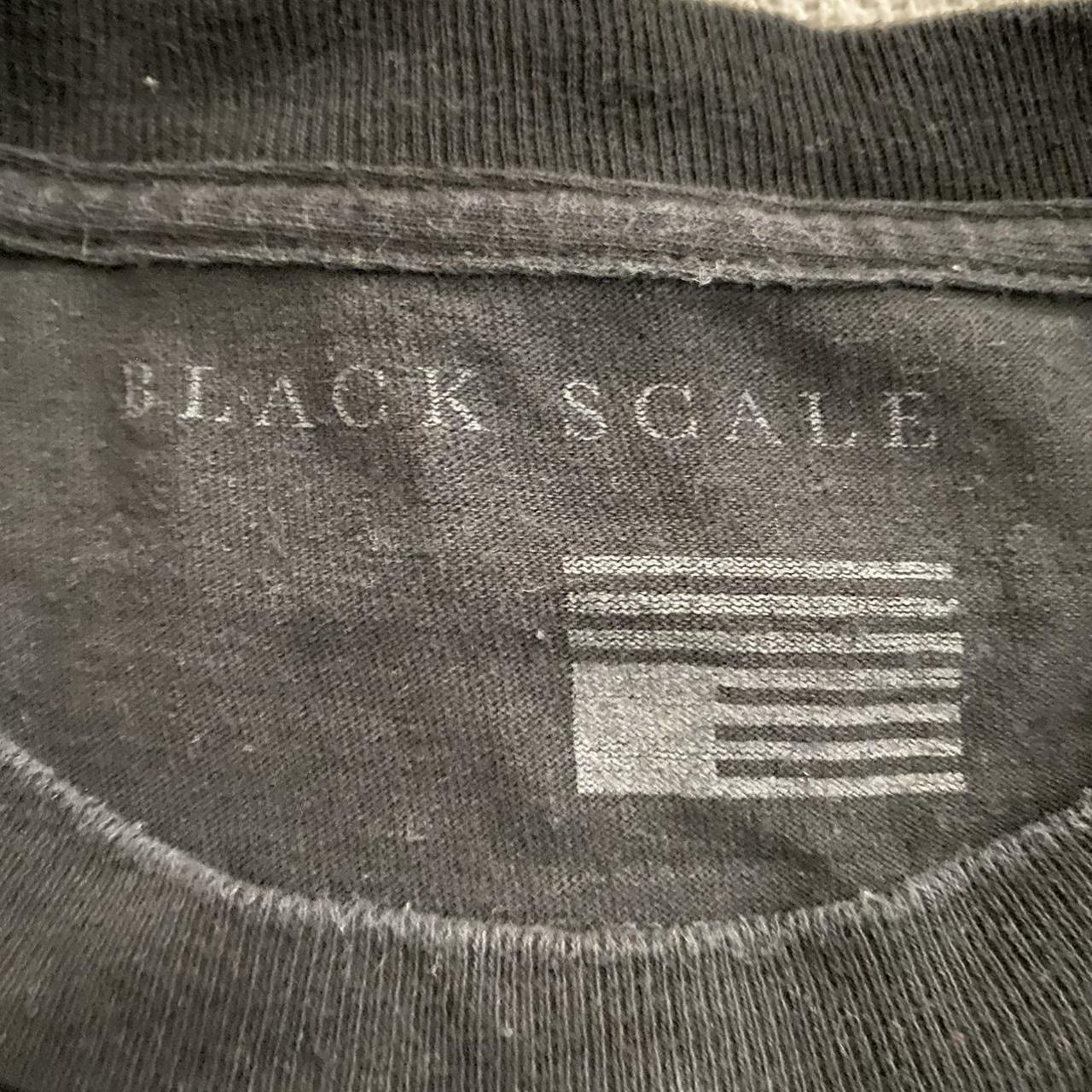 Black scale tshirt vintage large size l open to... - Depop