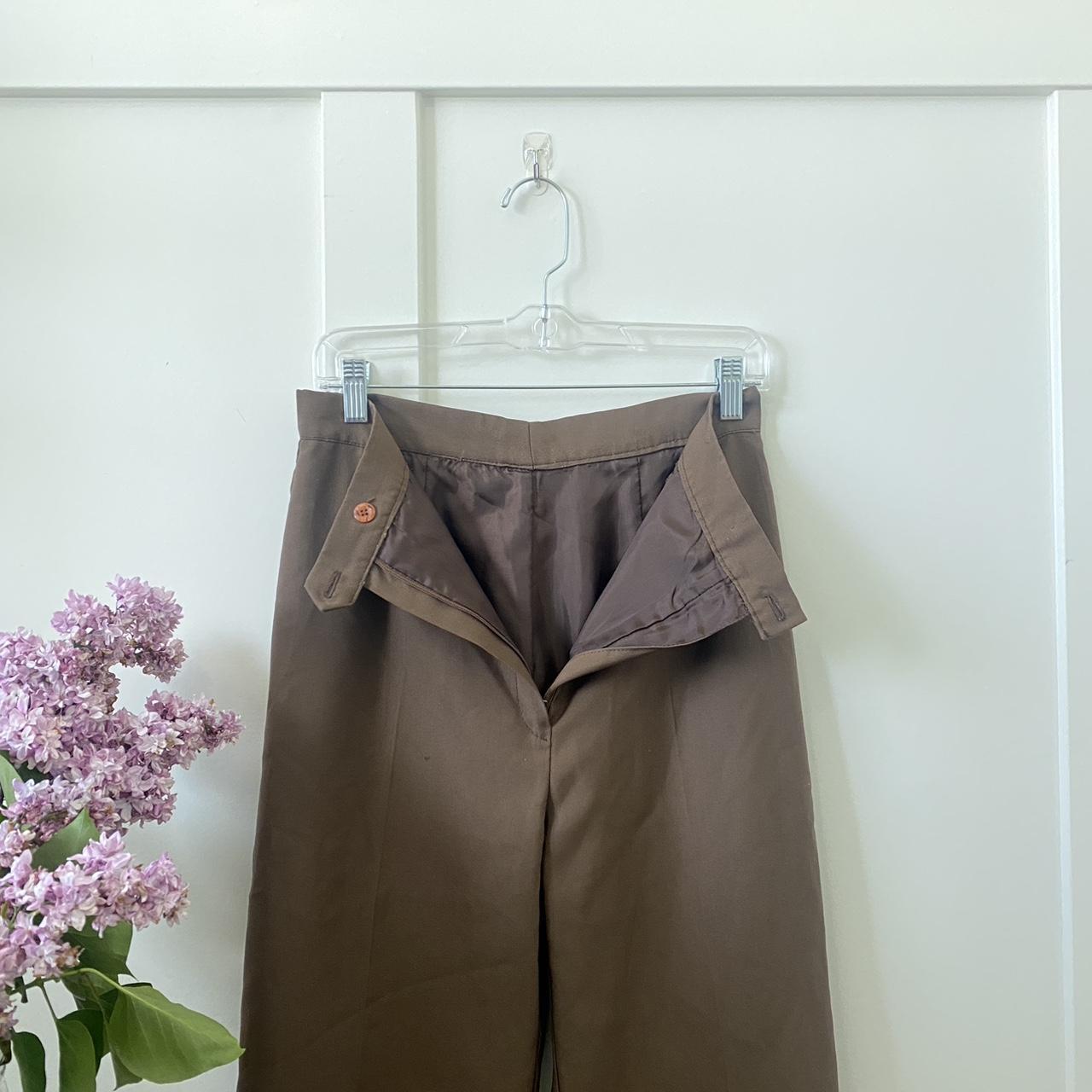 Vintage Brown Slacks 🐻 Inside lining is silk! - Depop