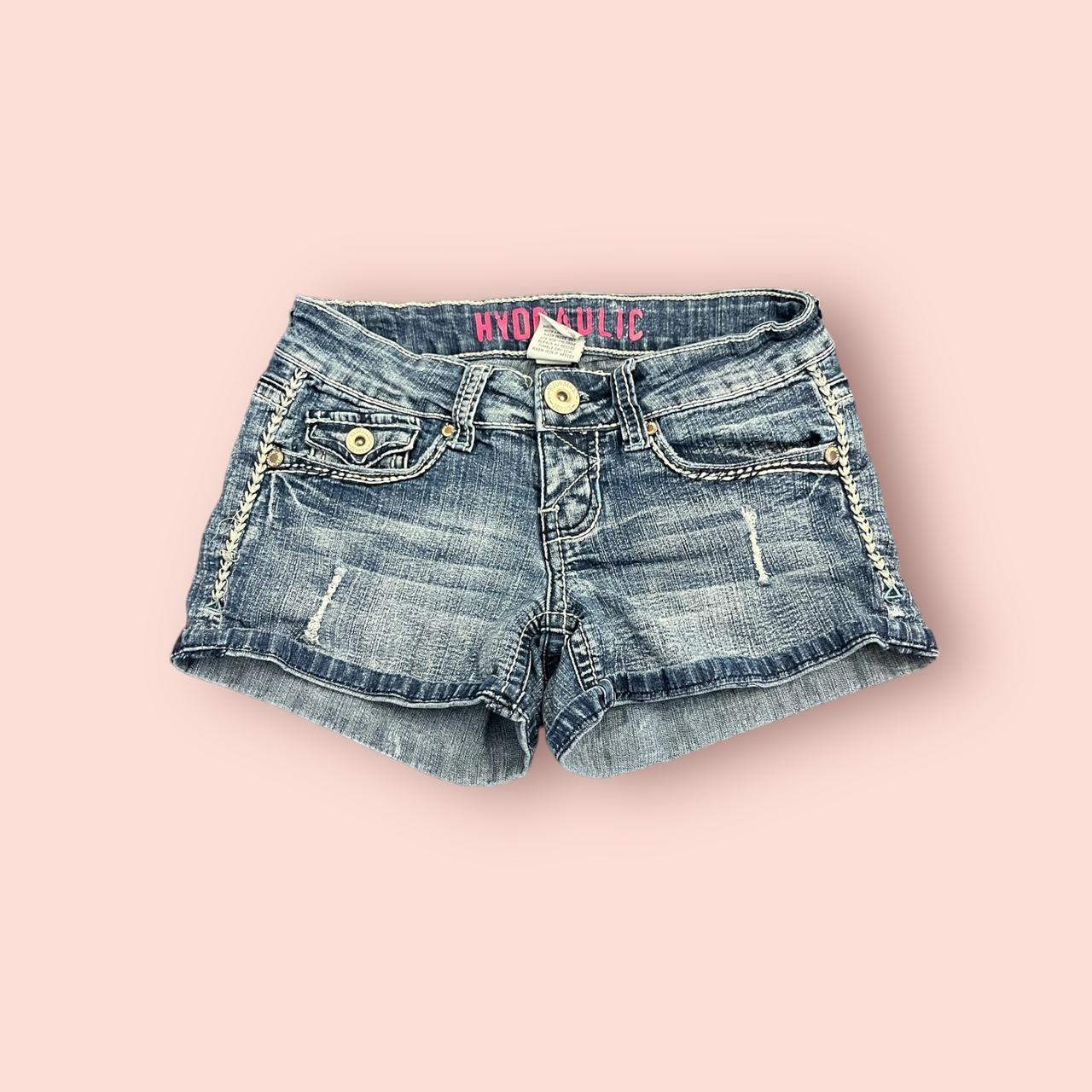 y2k mini shorts 💗 soo cute y2k y2k low rise mini... - Depop