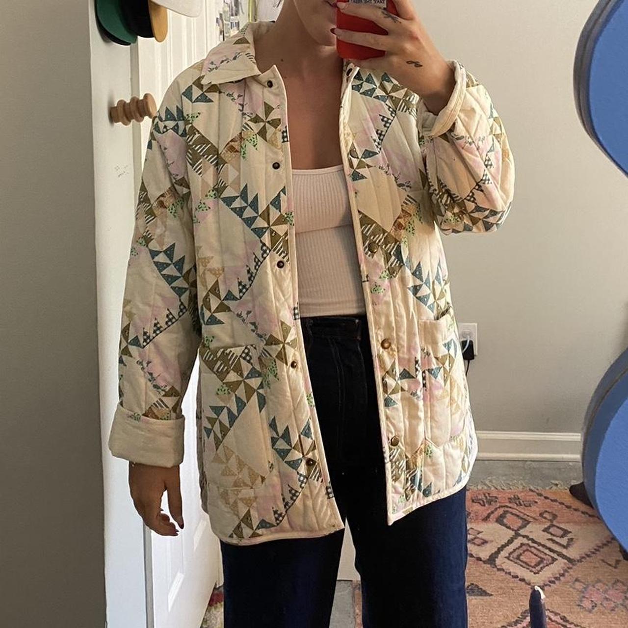 quilted jacket from target. says size XS but i would... - Depop