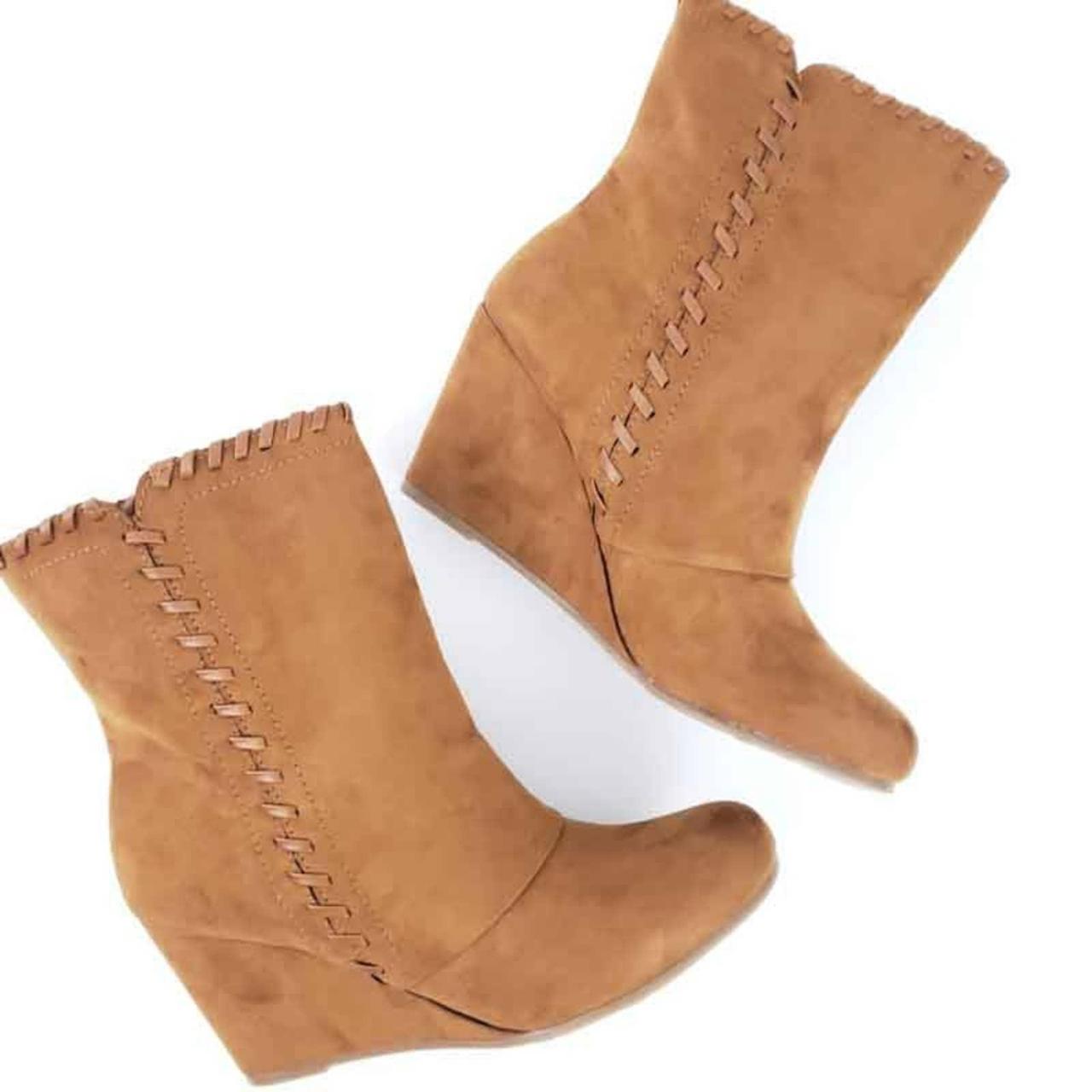 New Fiona Reveal Boot Bootie Whip Stitch Brown New... - Depop